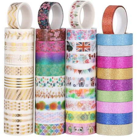 40 Roll Washi Masking Tape,Multi-Pattern Decorative Adhesive Tape for ...