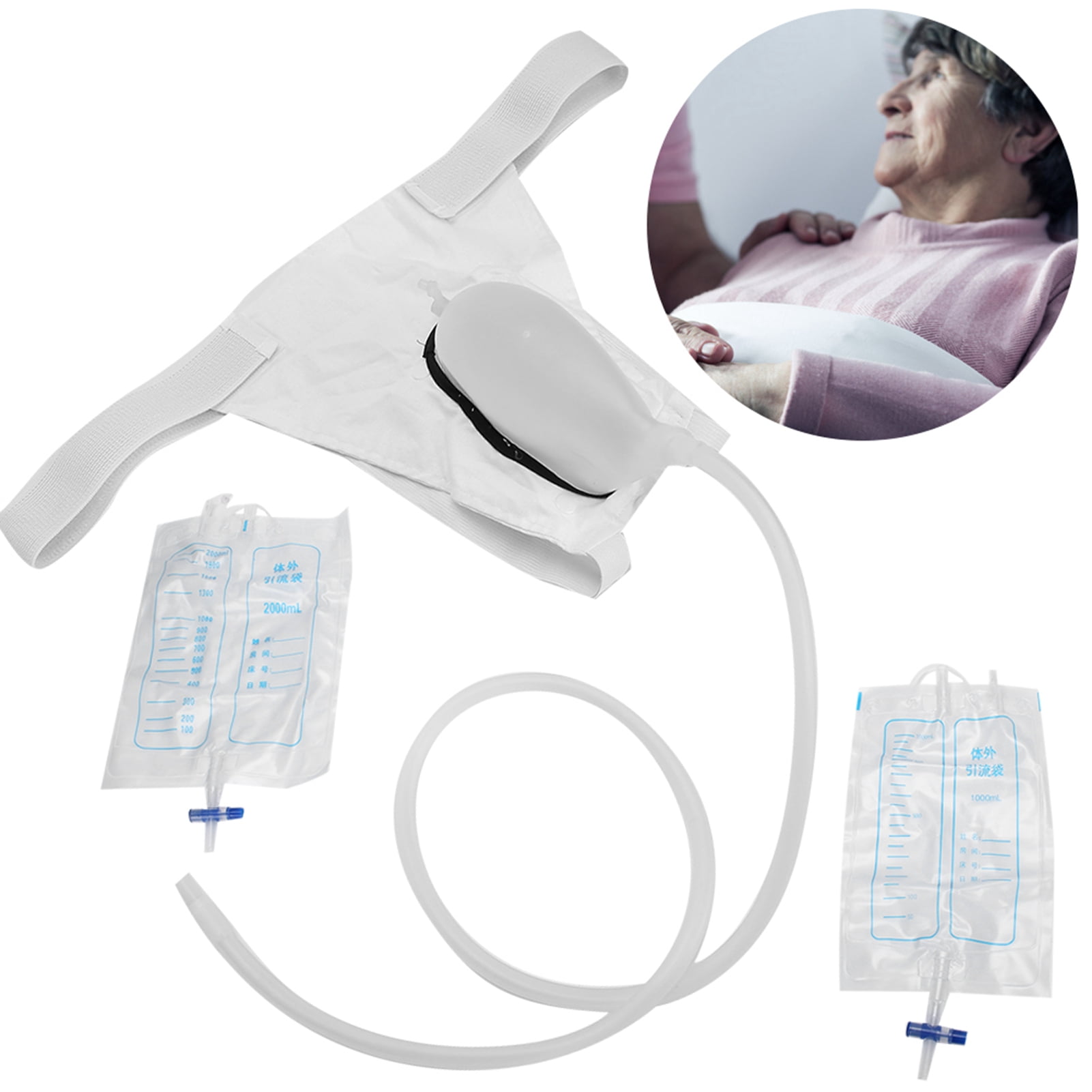 Silicone Urinal Kit, Anti Backflow Urine Collection Bag for Individual ...