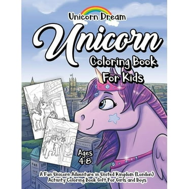 Cute Little Baby Unicorn Coloring Book: For Kids Ages 4-8 (Paperback ...