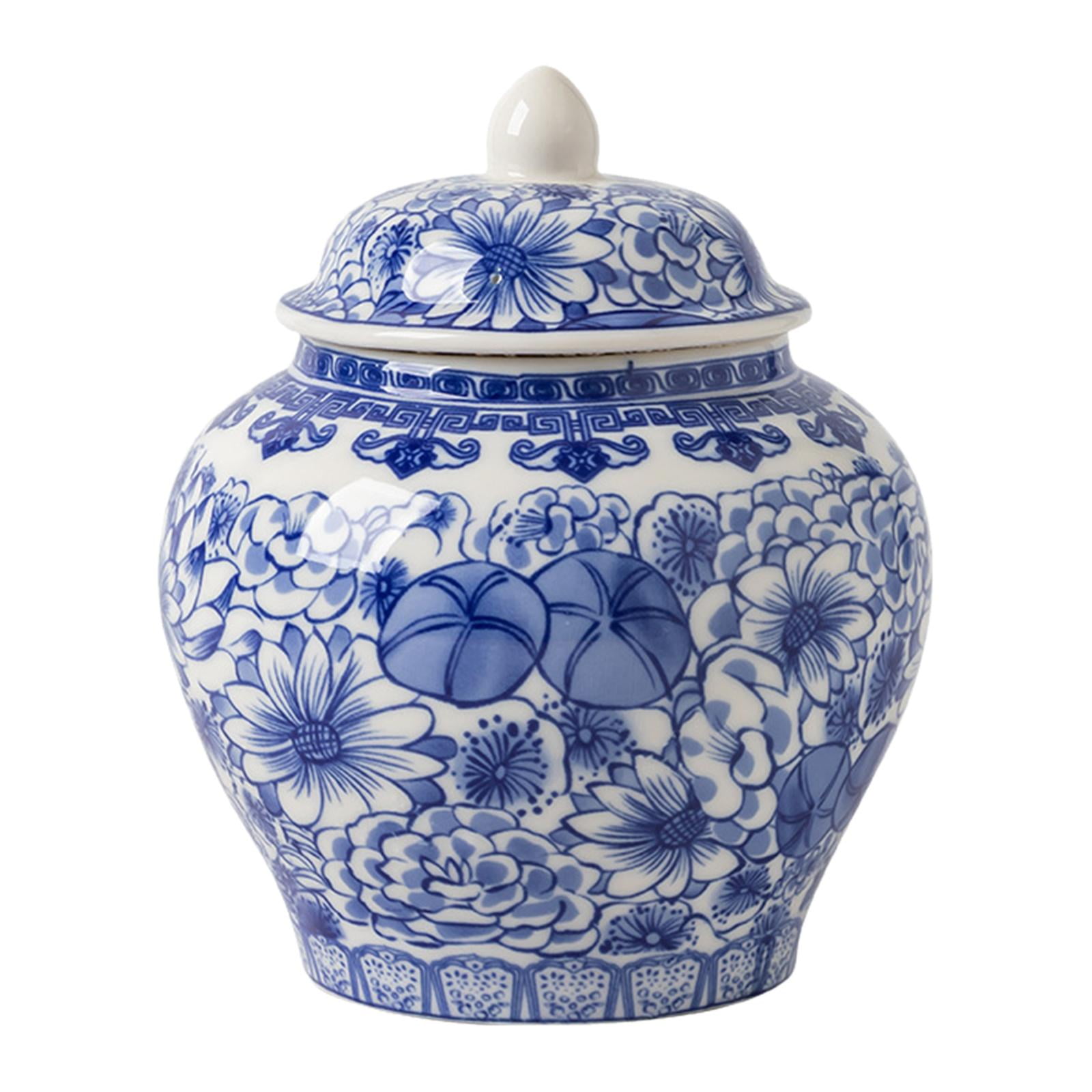 Decorative Ginger Jars with Lids Home Decor Crafts Flowers Ceramic ...