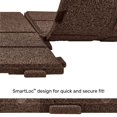 GroundSmart 16" x 16" x 5/8" Brown SmartLoc Brick Rubber Patio Paver ...