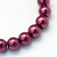 15 Strand Baking Paint Pearlized Glass Pearl Round Bead Strands Medium ...