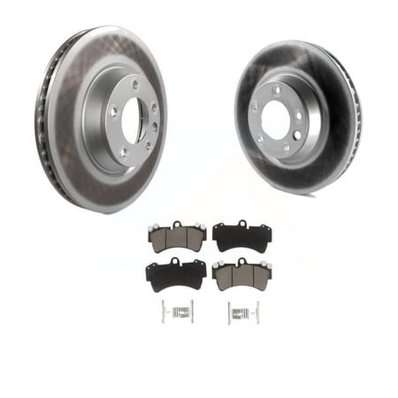 Transit Auto - Front Coated Disc Brake Rotors And Ceramic Pads Kit For ...