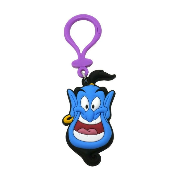Disney Aladdin Genie Head Keychain Soft Touch PVC Key Chain Key Ring ...