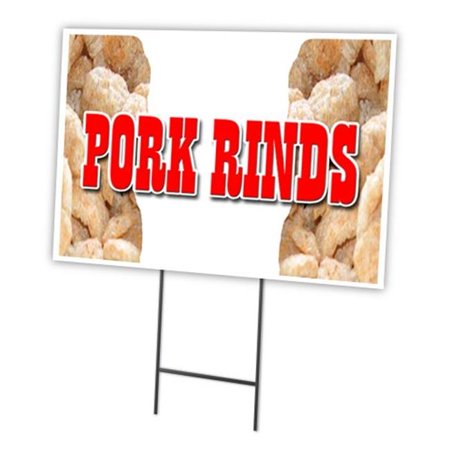 SignMission C-1216-DS-Pork Rinds 12 x 16 in. Yard Sign & Stake - Pork ...