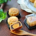 Milue 100g Mooncake Mold 4 Flowers Stamps Round Barrel Hand Press Moon ...