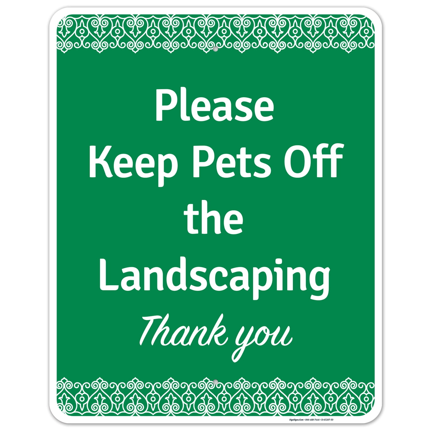Please Keep Pets Off The Landscaping Thank You Sign, - Walmart.com