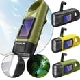 Hand Crank Solar Powered LED Flashlight 800 Lumens Rechargeable ...