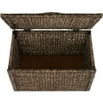 eHemco Heavy-duty Large Woven Water Hyacinth Decorative Storage Trunk ...