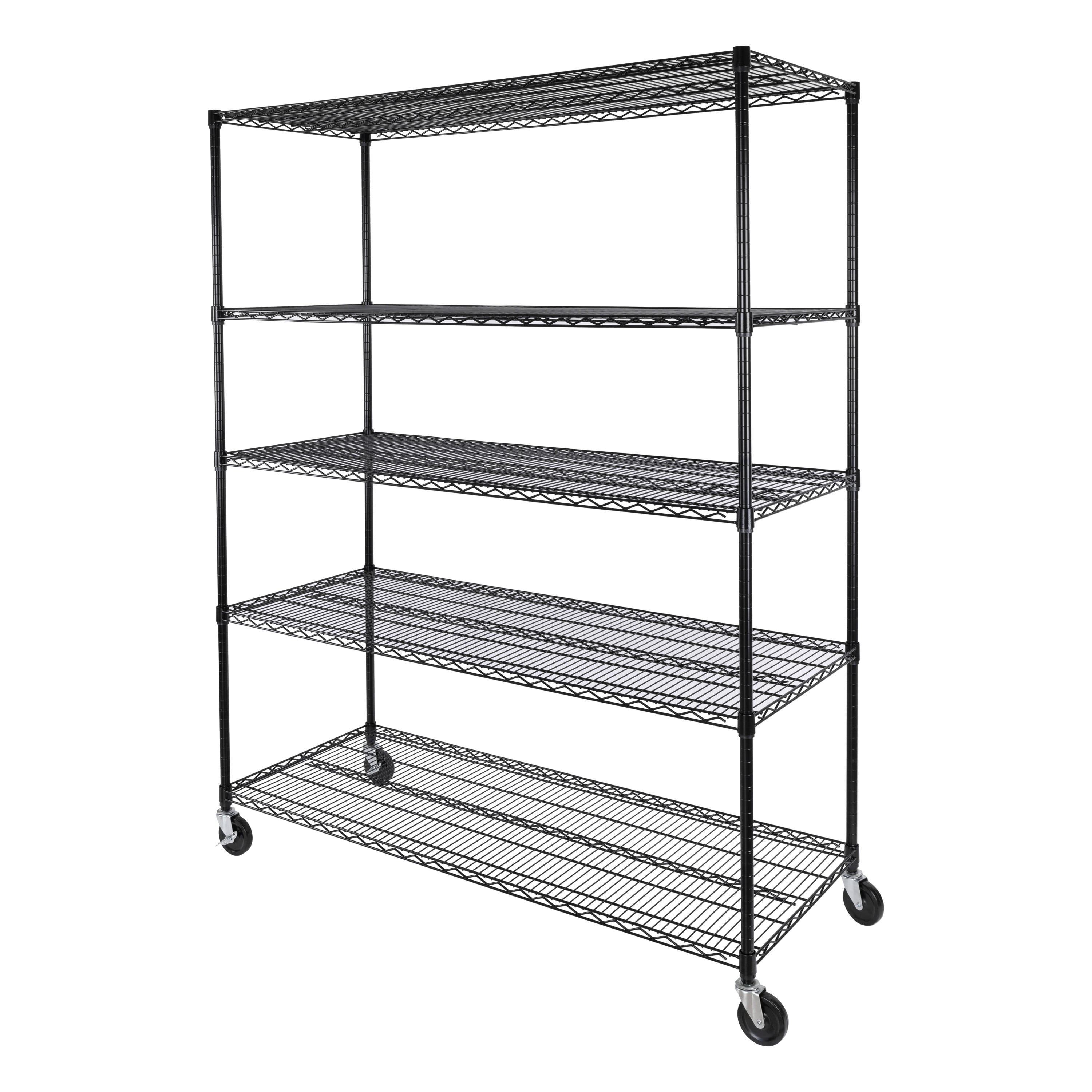 Seville Classics UltraDurable® 5-Tier NSF Steel Wire Shelving, 60" W x ...