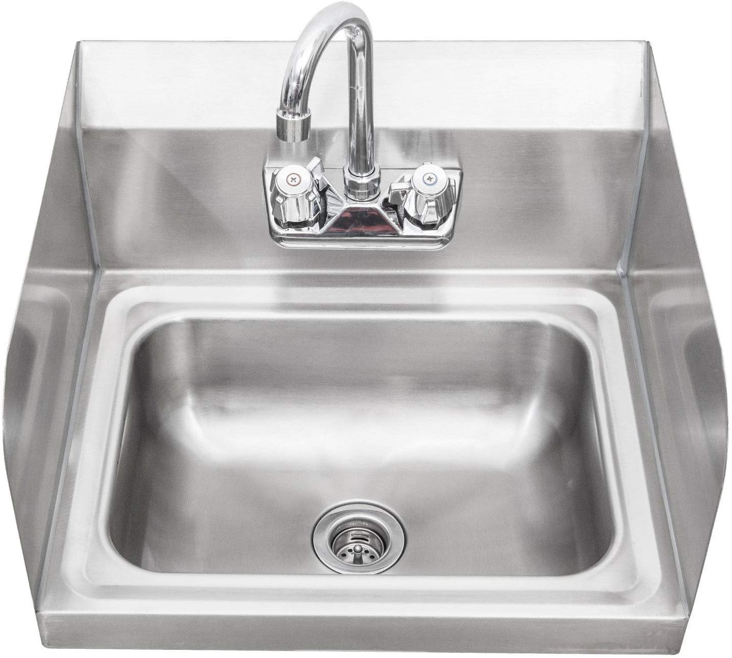 Sapphire Manufacturing NSF Wall-Mount Stainless Steel Hand Sink 17 Inch ...