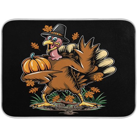 Turkey Brings Pumpkin Dish Drying Mats for Kitchen Counter Thanksgiving ...