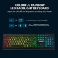 AUSDOM Large Print Backlit Wired USB Full Size Keyboard, Quiet Office ...