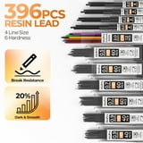 Nicpro 5 Pcs Mechanical Pencils Set, 0.5, 0.7, 0.9mm & 2mm Lead Holder with Refills, Erasers ...