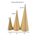AllStellar Set of 3 Paper Mache Cones: 13.75x5, 10.63x4, 7x3 in. for ...