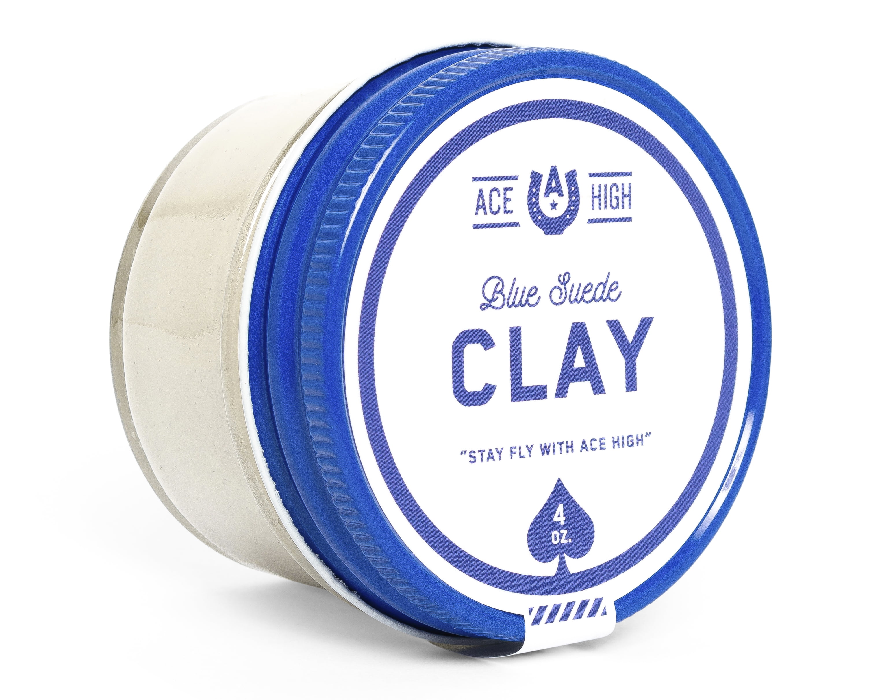 Ace High Blue Suede Hair Clay, Strong Hold, Satin to Matte Finish, Adds ...