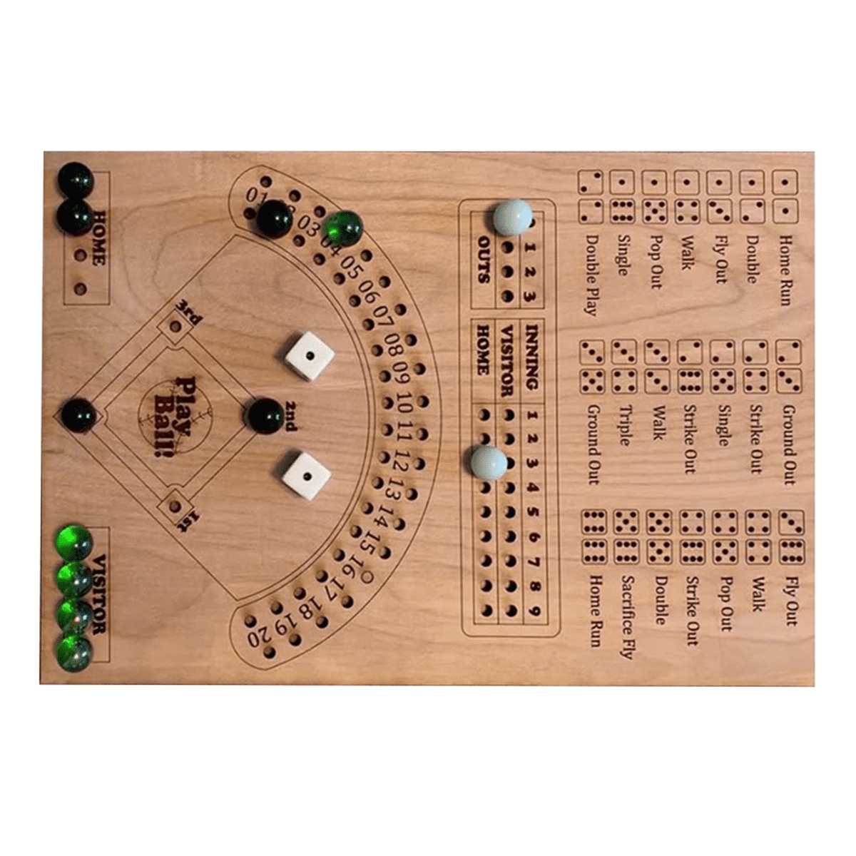 Click here for Unbranded Baseball Dice Board Game Wooden Dice And... prices