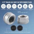 2pcs 2.72" Trailer Axle Wheel Hub and Bearing Dust Cap with Extra 2 ...