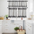 Barn Door Kitchen Curtains Set for Windows, Vintage Grey Farmhouse ...