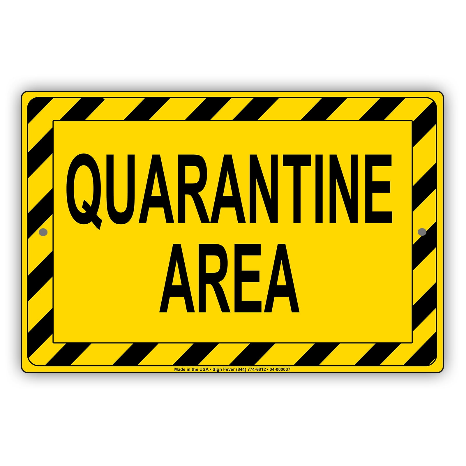 Qurantine Area Warning Notice Display Health and Safety Indoor Outdoor ...