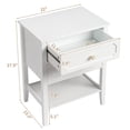 IVV Modern Farmhouse Solid Wood Nightstand with 2 Storage Drawers ...