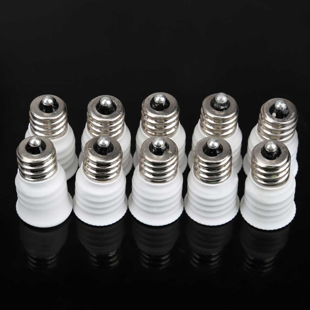 Aktudy 10X E12 to E14 LED Bulb Lamp Holder Lamp Adapter Socket Adapter ...