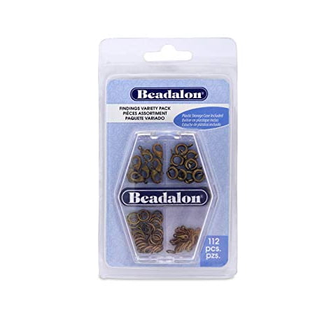 Beadalon - Jewelry Findings Variety Pack - Antique Brass Color ...