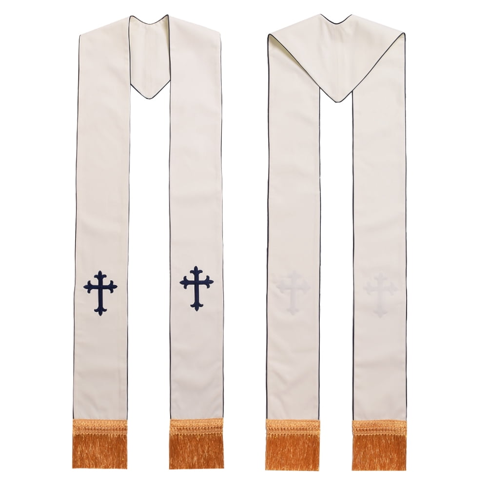 BPURB Church Priest Cross Embroidery Stole Ordained Clergy Stole Holy 4 ...