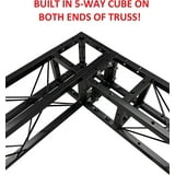 Cedarslink 7.2ft Dual DJ Totem Truss System, Stable Base, Easy Installation, Black (Pack of 2 ...