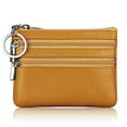 HeroNeo Women Men Leather Coin Purse Card Wallet Clutch Double Zipper ...