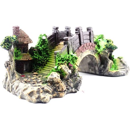 Fish Tank Resin Arch Bridge Artificial Bridge Model Fish Tank Aquarium ...