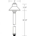 VOLT Flat Hat 12V Black Brass Path Light (5" Shade, 25" Tall) - Walmart.com