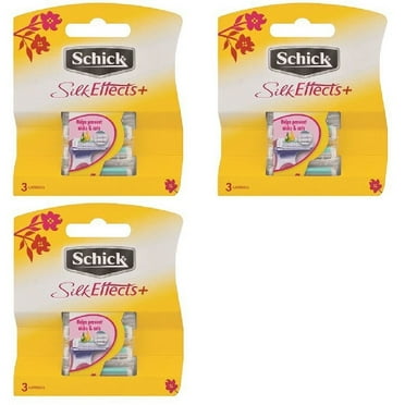 Schick Silk Effects Plus Women's Razor, 1 Razor Handle and 2 Refills ...