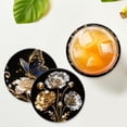 1 Set Composite Wood Board Cup Mats Set Printed Coasters Butterfly ...