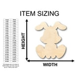 Unfinished Wood Cute Bunny Shape - Craft - up to 46" DIY 10" / 1/4 ...