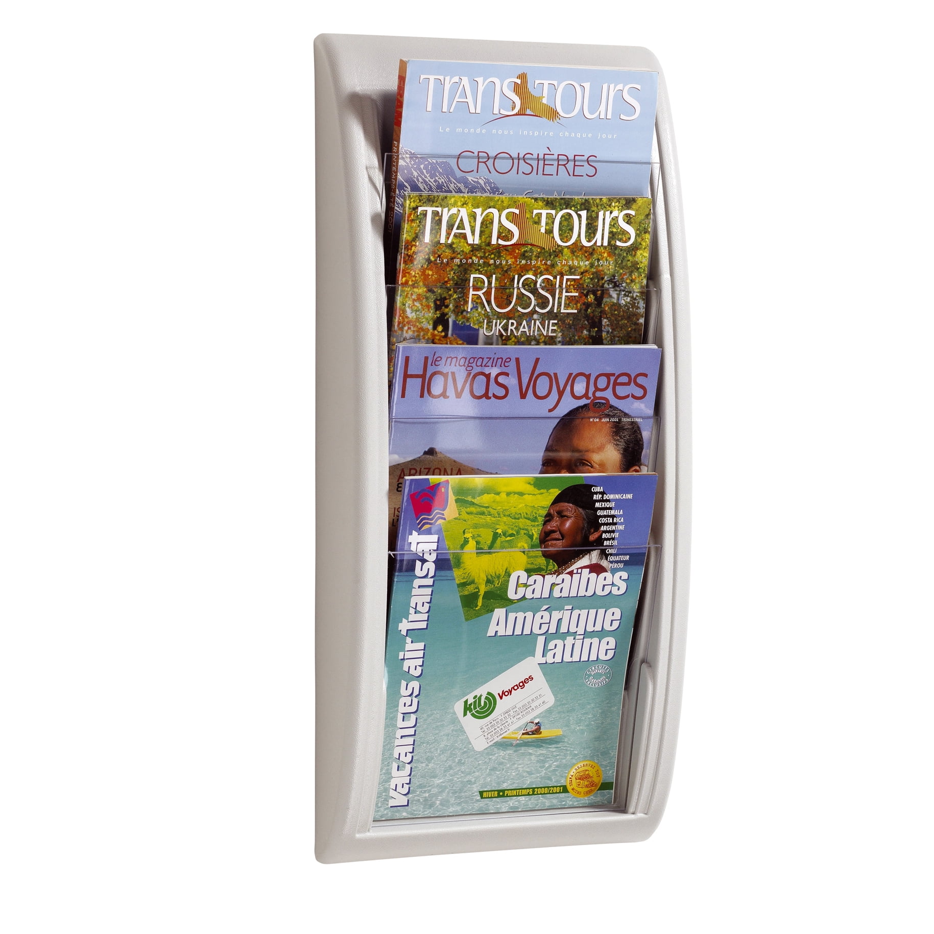 Paperflow Quick Fit Systems Wall Mounted Literature Display, Four ...