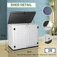 Outdoor Storage Shed - Horizontal Storage Box Waterproof for Garden ...