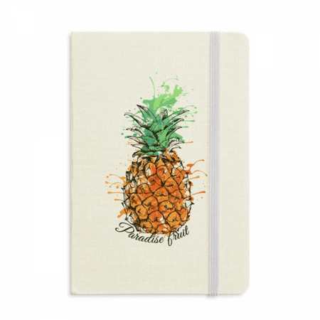 Orange Pineapple Tropical Fruit Notebook Official Fabric Hard Cover Classic Journal Diary ...