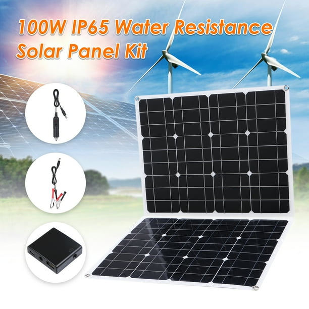 Mistaha 100W D C 9V/18V Flexible Solar Panel with USB/ Type C Interface ...