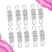 500 Pcs Bracelet Clips Hooks Elastic Bands Office Clasps White ...
