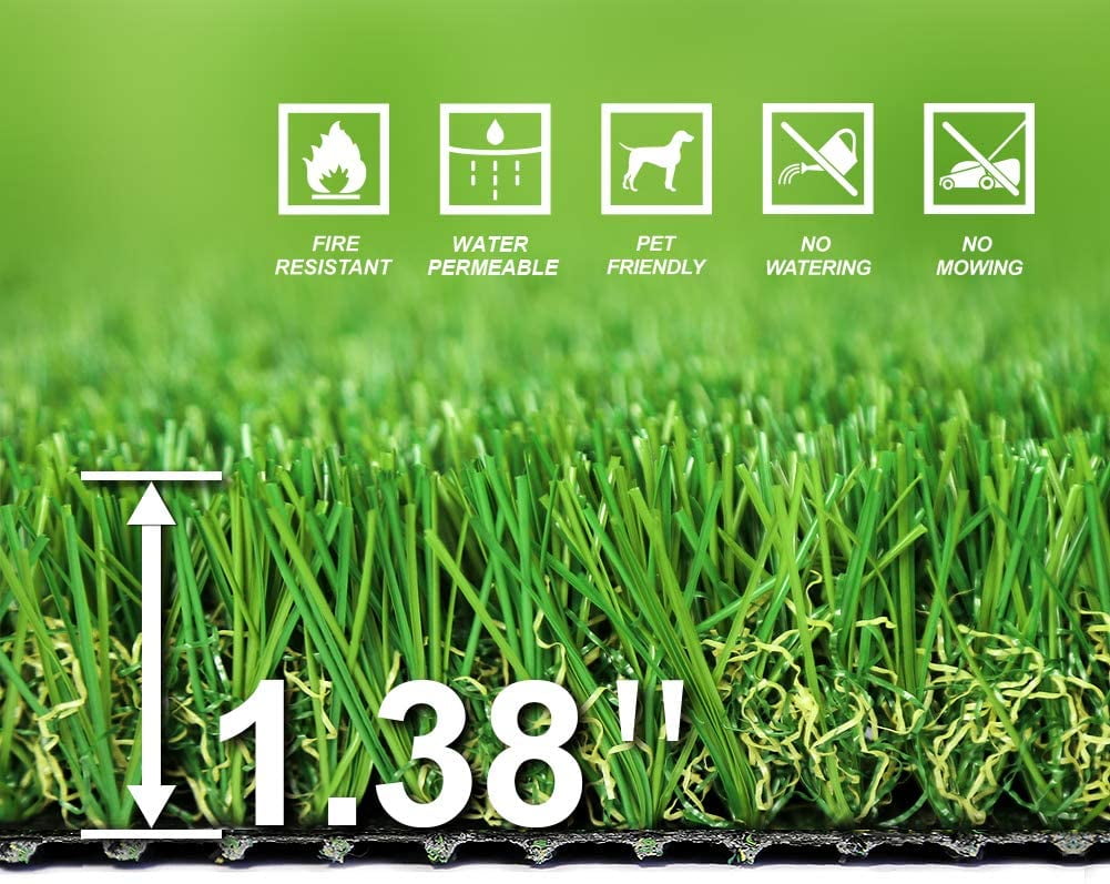 Buy WMG GRASS SV7'X13' Realistic Indoor/Outdoor Artificial Grass/Turf 7 ...