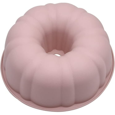 HONGBAKE Nonstick Pink Angel Food Cake Pan, 10 Inch Tube, Removable ...