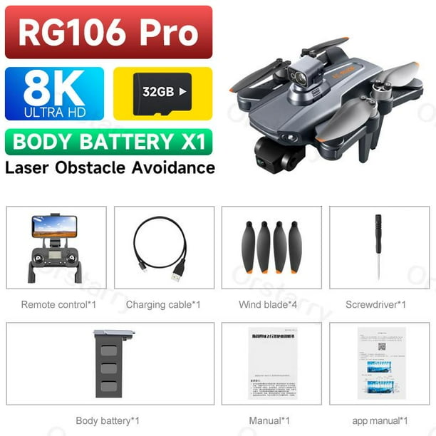 Dron Profesional RG106 /RG106 Pro con GPS, cámara Dual, HD, 3 ejes, sin ...