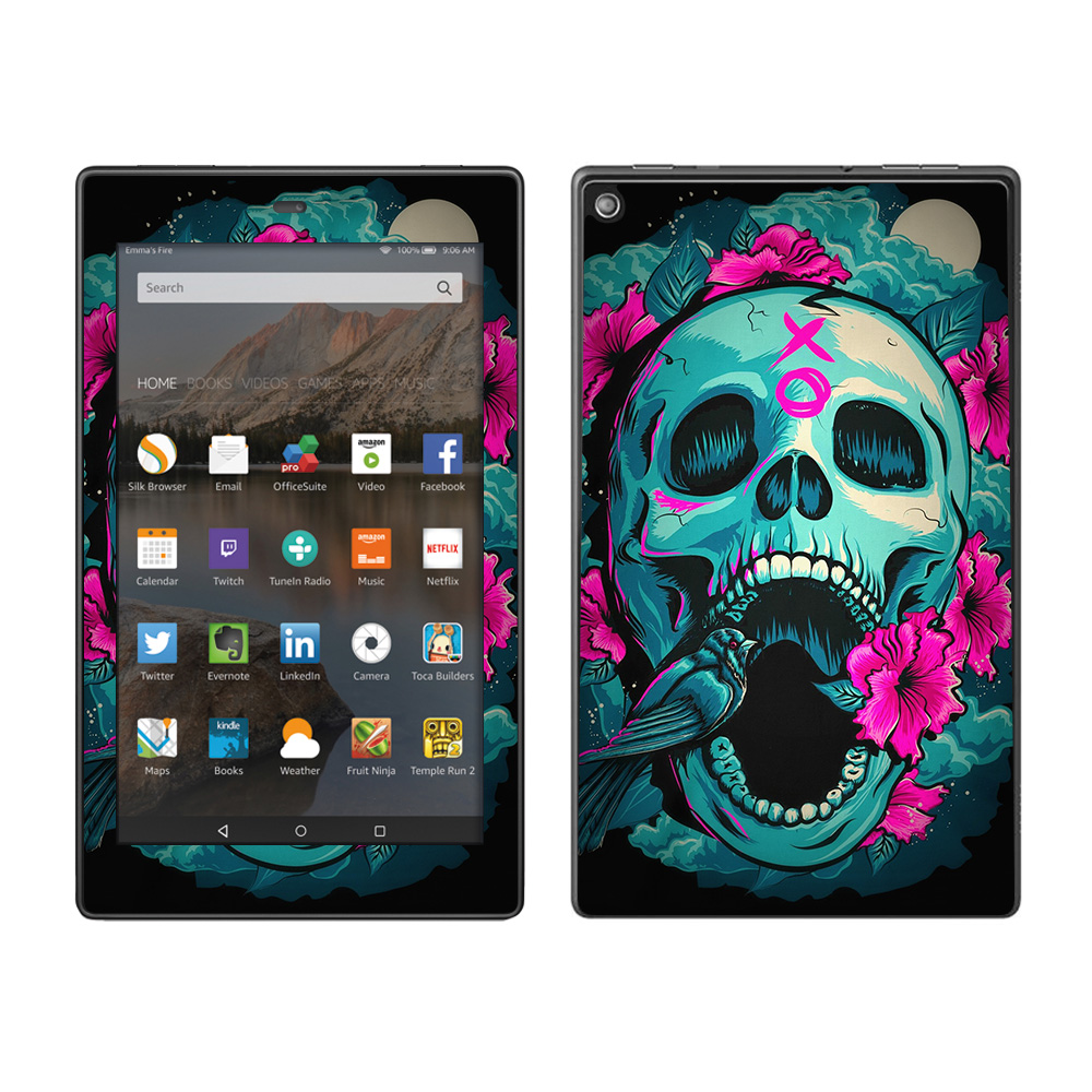 Skins Decals For Amazon Fire Hd 8 Tablet / Skull Dia De Los Muertos ...