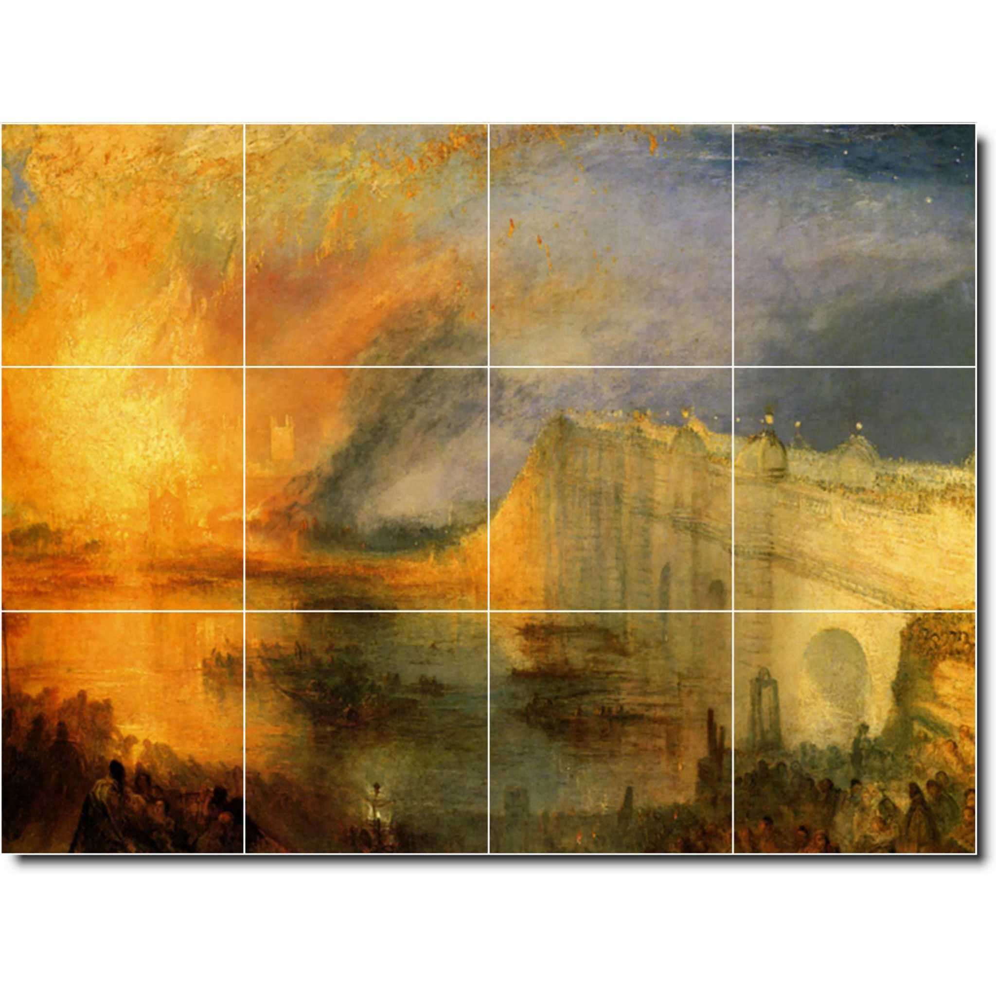 Ceramic Tile Mural-Joseph Turner Historical Backsplash Tile Mural 29 ...