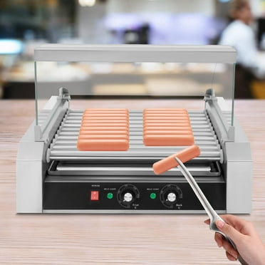 BENTISM Electric 18 Hot Dog 7 Roller Grill Cooker Machine Backsplash ...