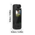 2K Body Camera with Video Recording Support 180 Degree Rotating Lens ...