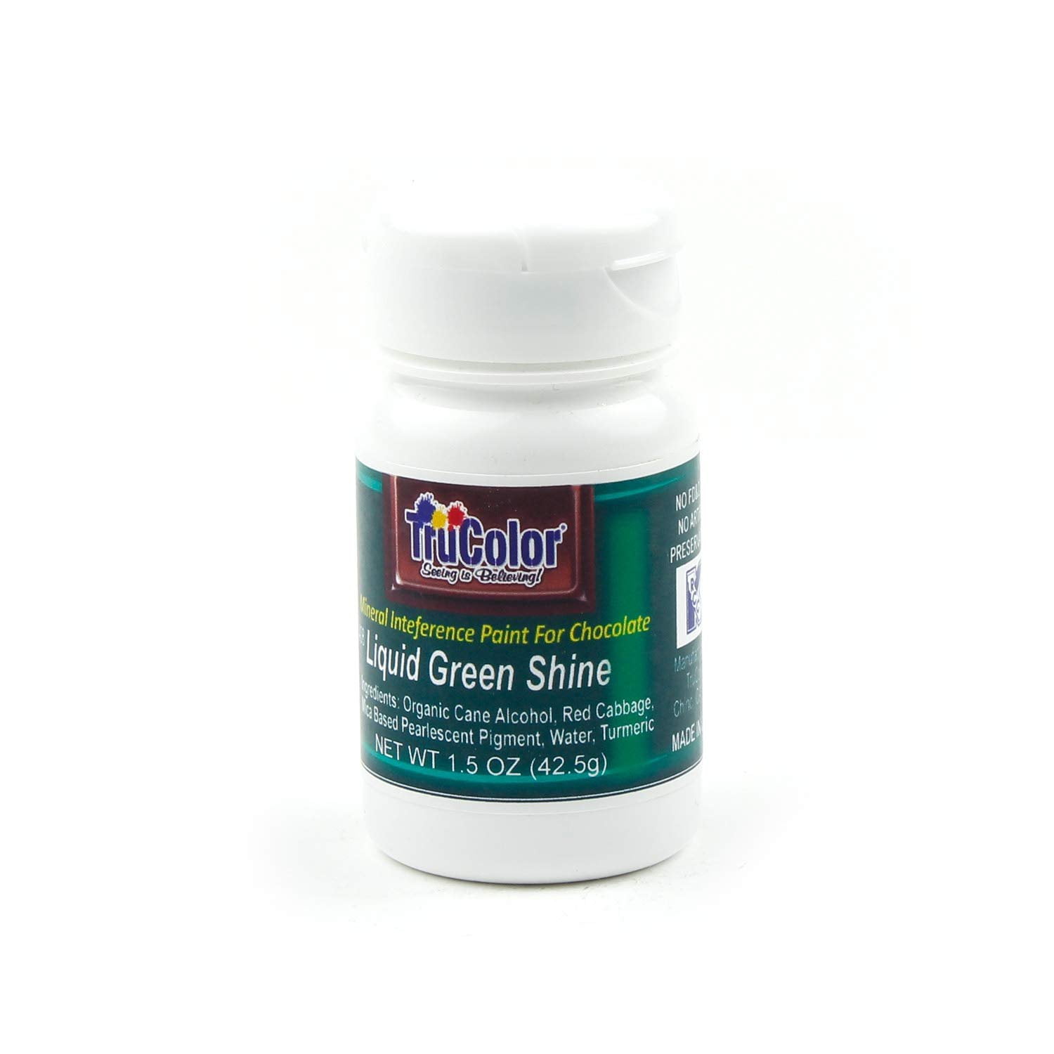 TruColor Liquid Shine 100-Percent-Natural Metallic Green Food Color ...