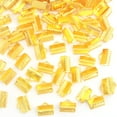 500 Pieces Golden Ribbon Bookmark Ends Metal Pinch Crimp Clamp Ends ...