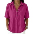 Cotton Linen Tops for Women Light Blue XL - 2026 Summer Gauze Shirts ...
